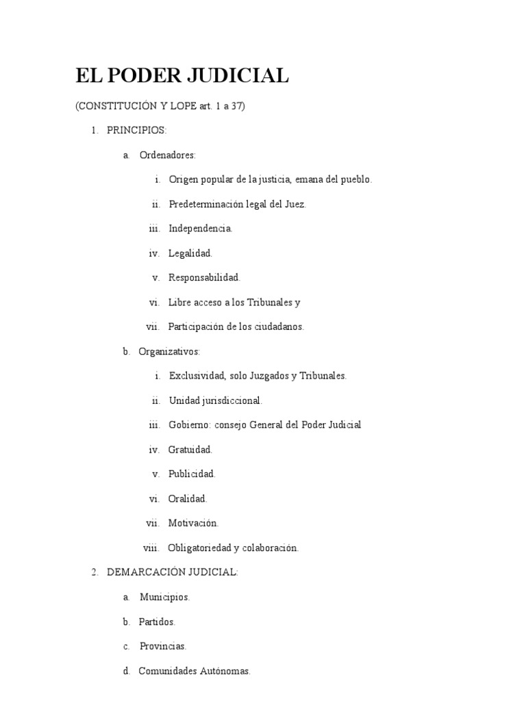 EL PODER JUDICIAL Esquema | Descargar gratis PDF | Jurisdicción | Juez