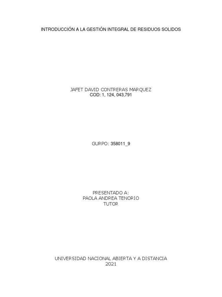 Introduccion A La Gestion Integral de Residuos Solidos | PDF | Vertedero | Residuos