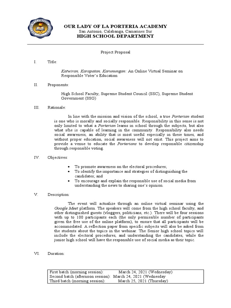 Sample Project Proposal | PDF | Voting | Human Nature