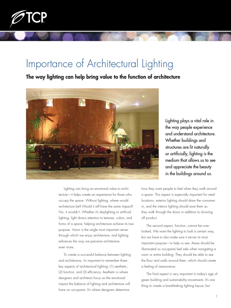The Importance of Architectural Lighting White Paper Rev | PDF ...