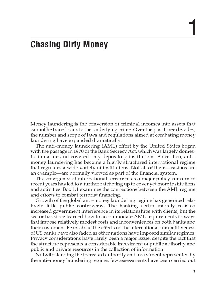 Chasing Dirty Money | PDF | Terrorism Financing | Money Laundering
