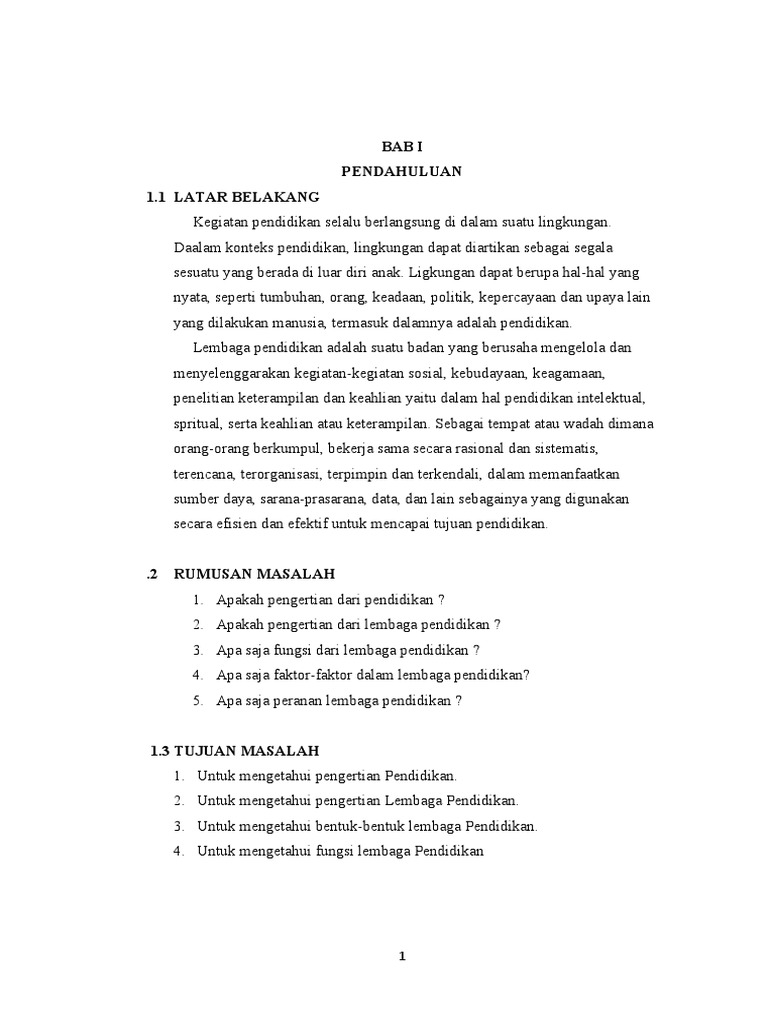 Lembaga Pendidikan | PDF
