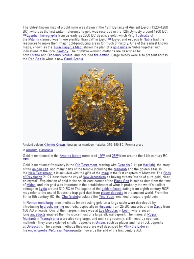 Ancient Egyptians' Earliest Maps and Methods of Gold Mining in Nubia ...