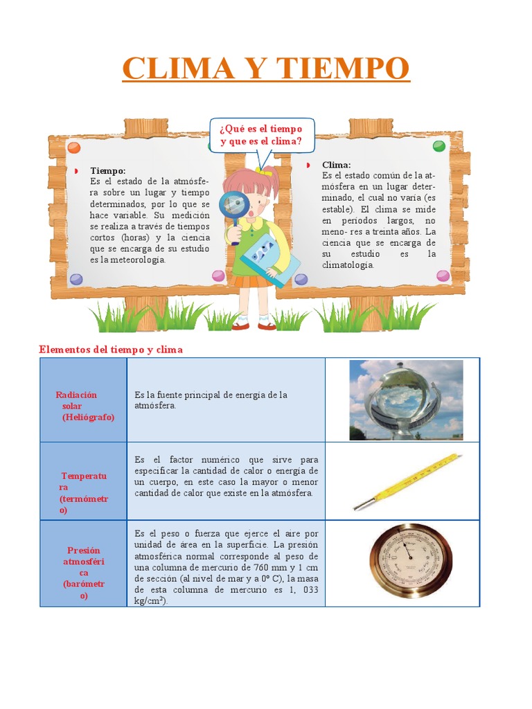 Elementos y diferencias del clima y tiempo | PDF | Nube | Clima