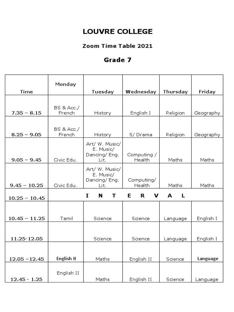 Louvre College: Grade 7 | PDF