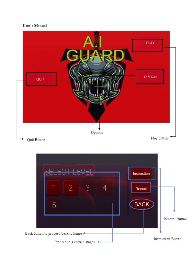 User's Manual: Play Button Options Quit Button | PDF