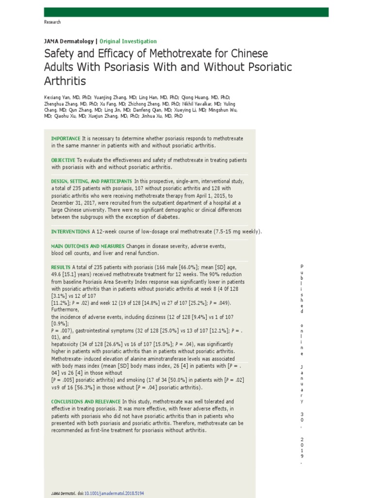 Jurnal DR Hendra | PDF | Psoriasis | Alanine Transaminase