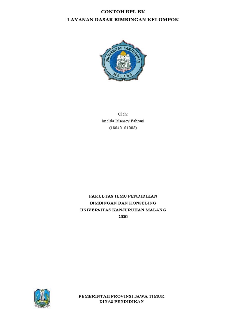 Contoh RPL BK Layanan Dasar Bimbingan Kelompok | PDF