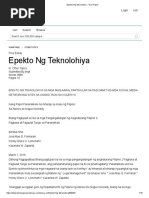 Ang Epekto NG Teknolohiya Sa Mga Kabataang Nag-Aaral PDF | PDF