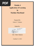 Module 1, Machine Shorthand | PDF | Shorthand | Computer Keyboard