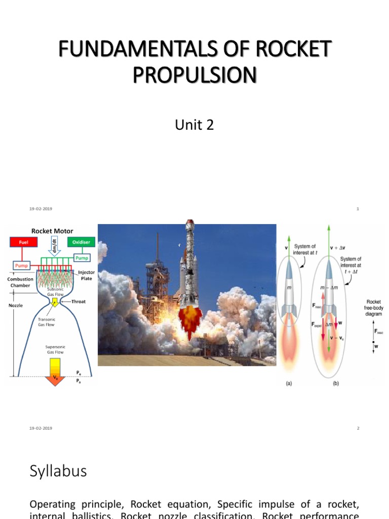 Unit 2 Space Propulsion Fundamentals of | PDF
