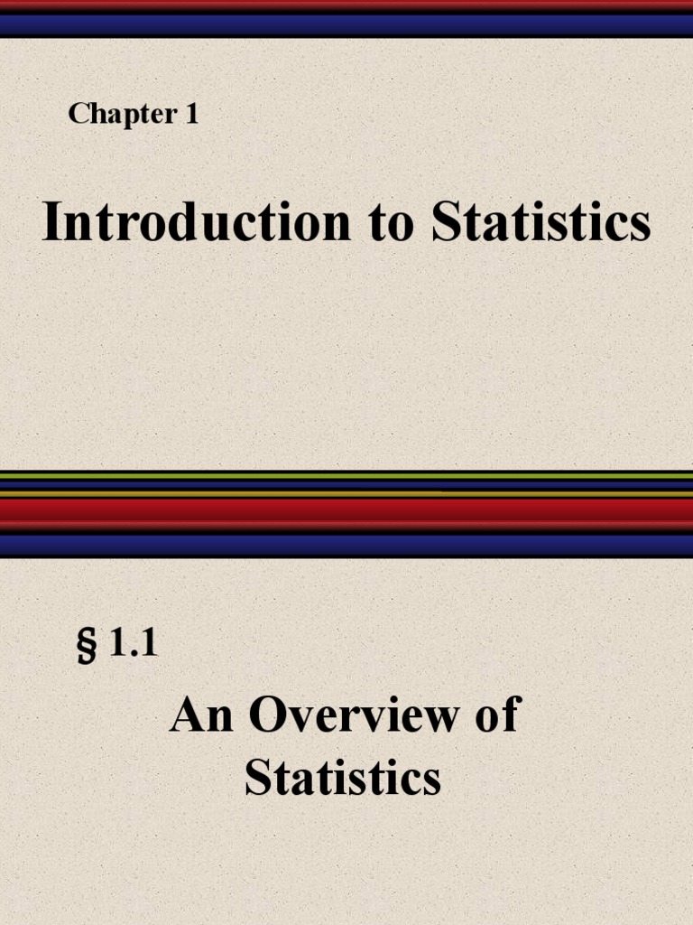 Chapter 1 Introduction To Statistics | PDF | Level Of Measurement ...