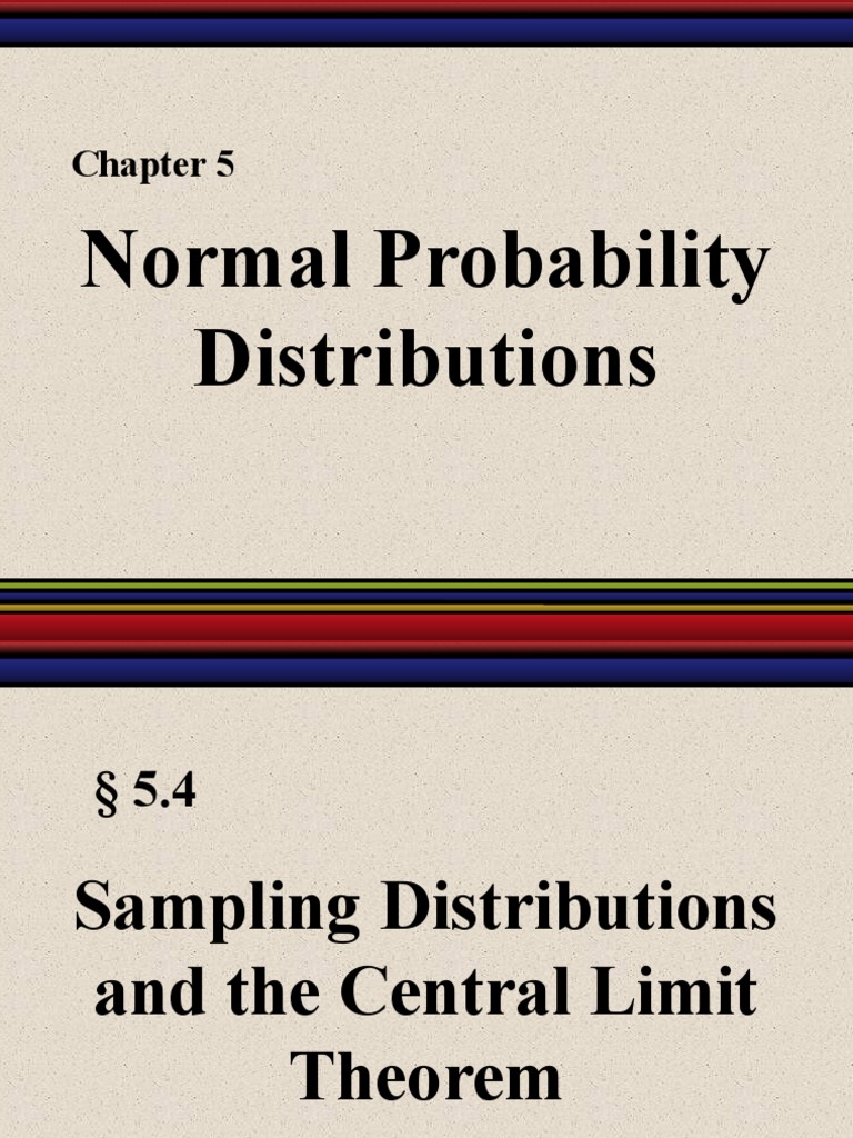Chapter 5 Normal Probability Distributions | PDF | Mean | Errors And Residuals