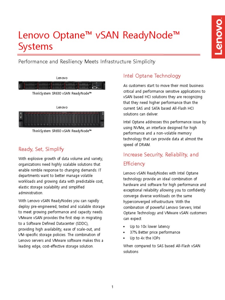 Lenovo Vsan Ready Node | PDF | Data Center | Lenovo