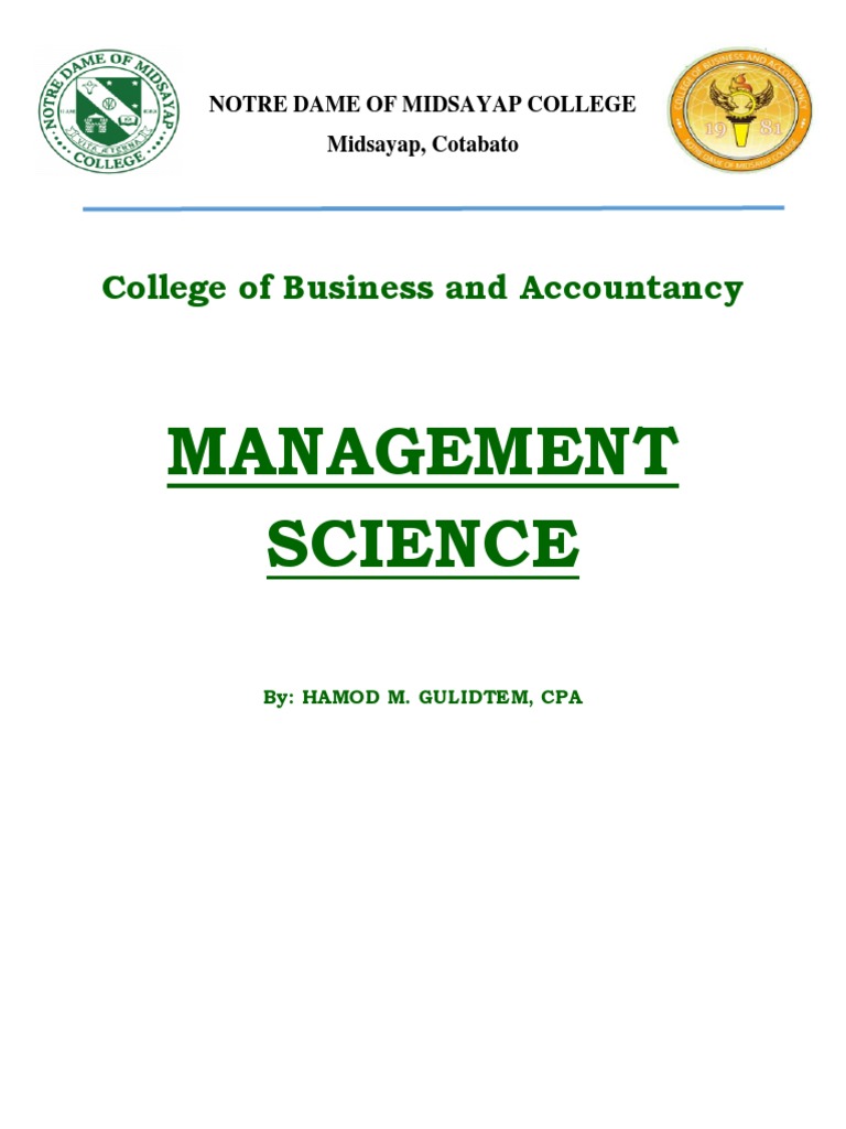 Management Science | PDF | Mathematical Optimization | Linear Programming