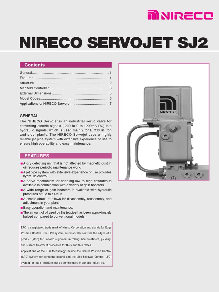 Nireco Servojet Sj2: General | PDF | Loudspeaker | Pipe (Fluid Conveyance)