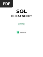 SQL Cheatsheet Zero To Mastery V1.01 | PDF | Relational Database | Database Index