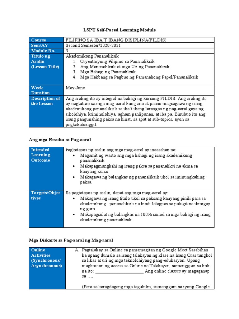 FilDis - 3rd Module | PDF