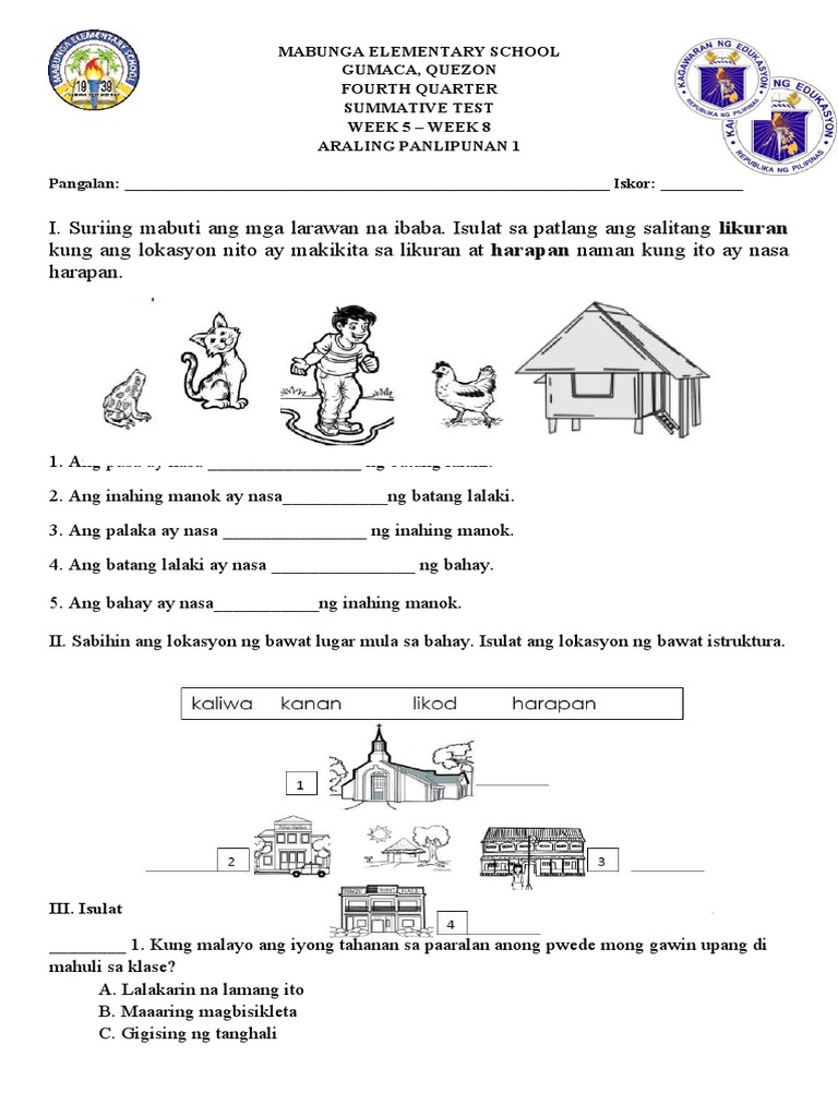Ap 1 - Q4 - ST - W5-W8 | PDF