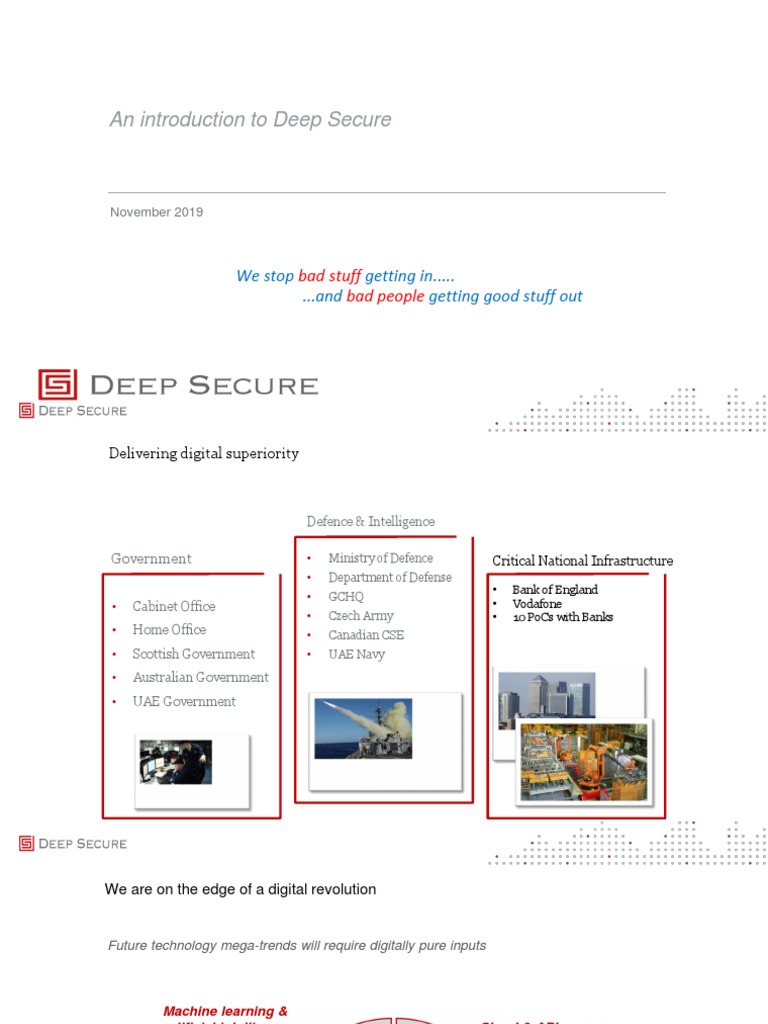 Deep Secure Briefing Pack For Threat Removal | PDF | Proxy Server ...