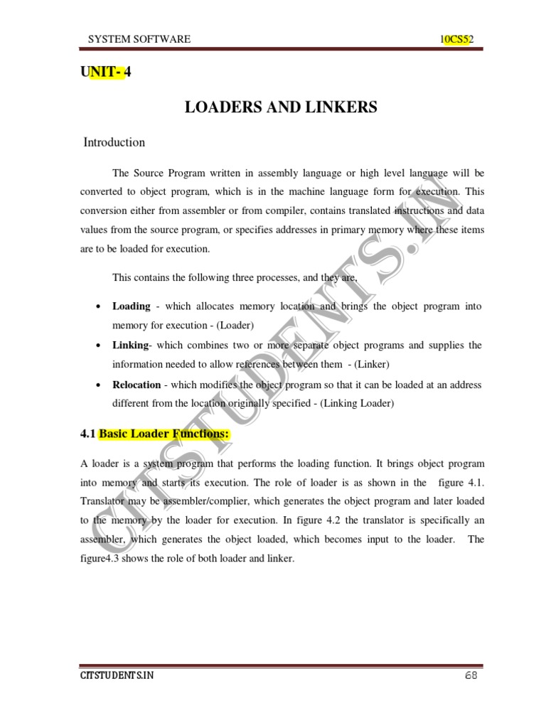 Loader and Linker | PDF | Library (Computing) | Computer Program