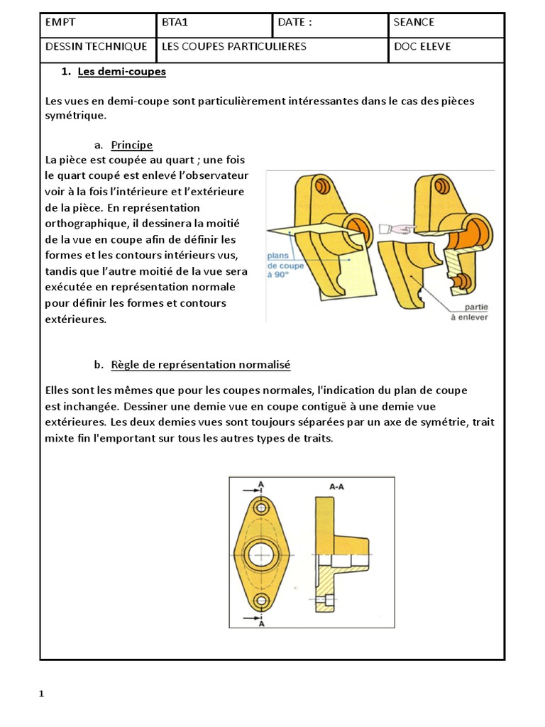 Types Coupe Simple Doc Eleves | PDF | Dessin technique | Arts (Général)