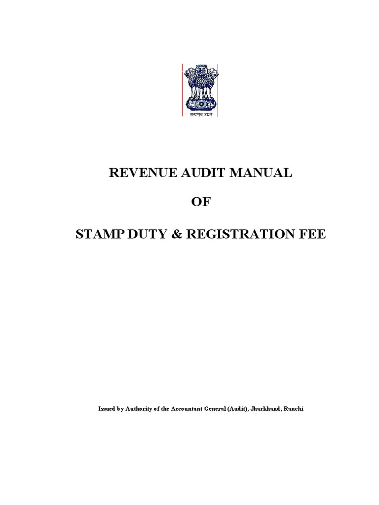 Jharkhand Stamp Duty Audit Manual | PDF | Internal Control | Lease