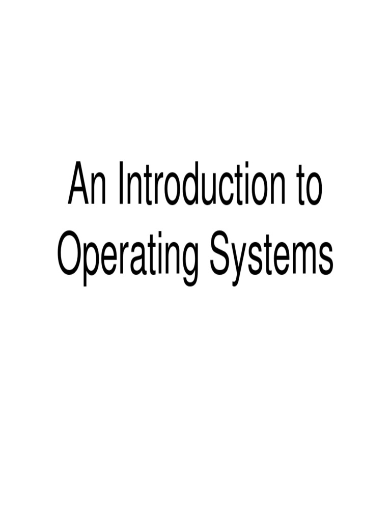 Overview Sistem Operasi | PDF | Operating System | Input/Output