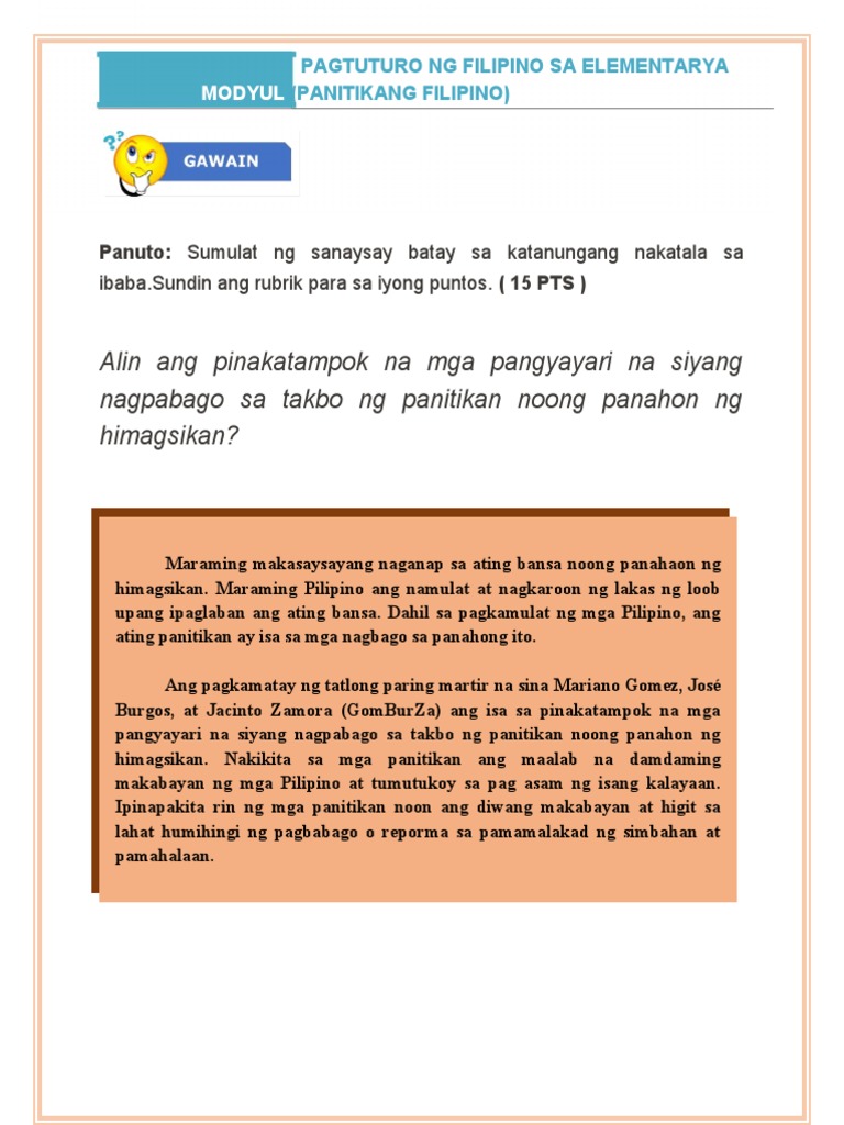 Panapos Na Gawain - Kabanata 5 | PDF