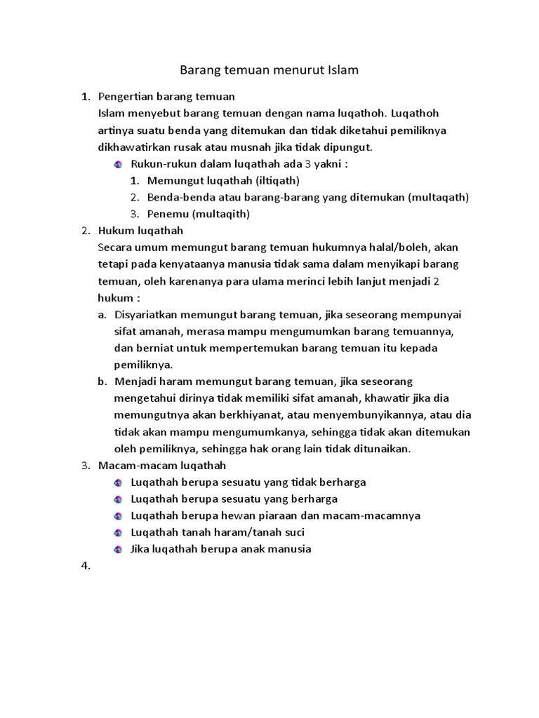 Barang Temuan Menurut Islam | PDF