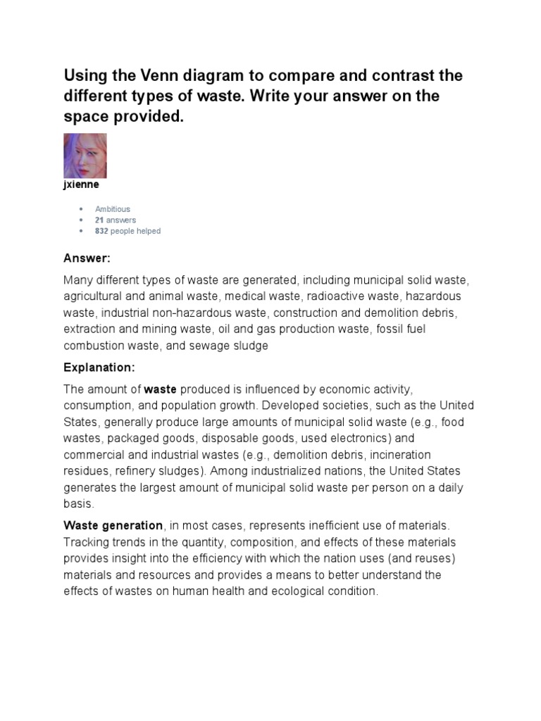 Waste Types and Management Insights | PDF | Finance & Money Management ...