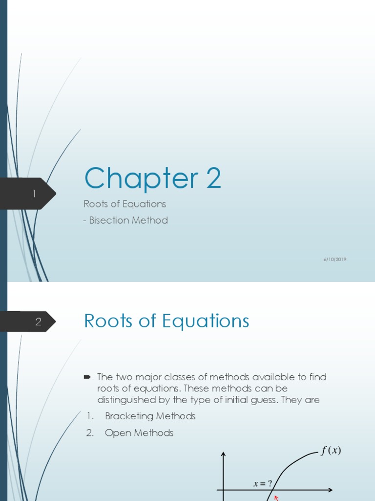 Roots of Equations - Bisection Method | PDF | Mathematics Of Computing ...