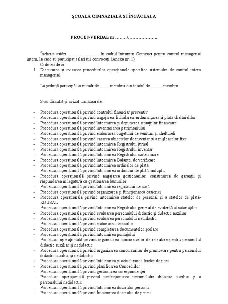 PV Comisie Scim-Po | PDF