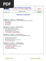 CS301 Midterm Solved McQs Papers by Waqar Sidhu | PDF | Subroutine | Pointer (Computer Programming)