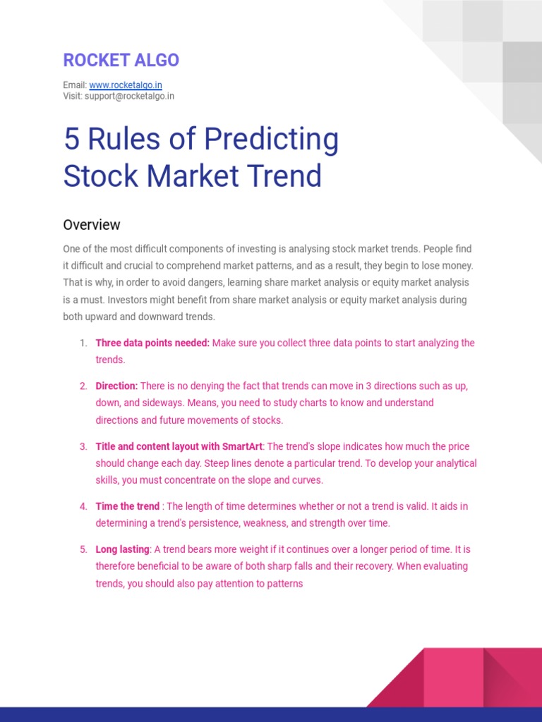 5 Rules of Predicting Stock Market Trend | PDF | Business | Finance ...
