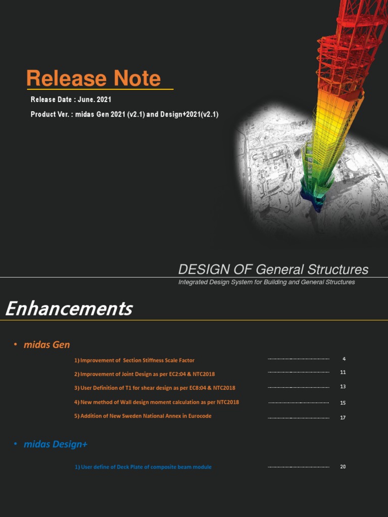 Release Note: DESIGN OF General Structures | PDF | Stiffness ...
