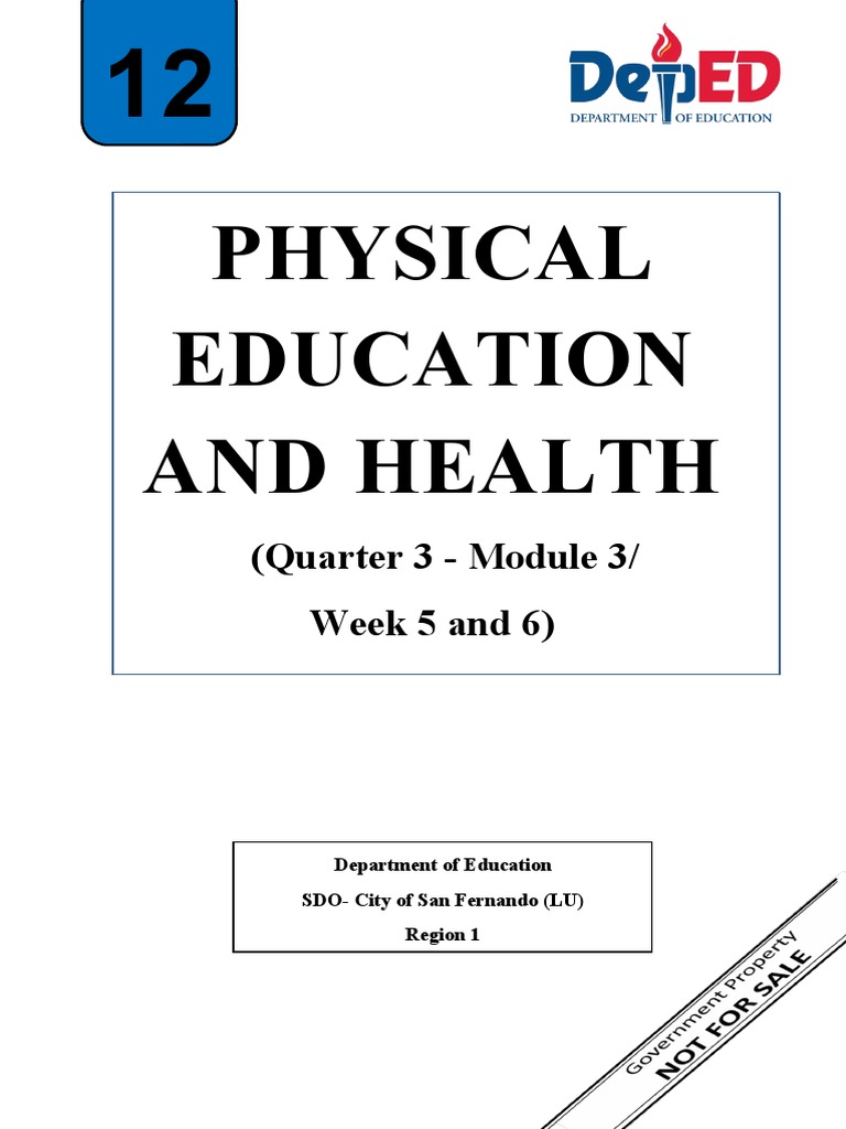 Physical Education AND Health: (Quarter 3 - Module 3/ Week 5 and 6 ...