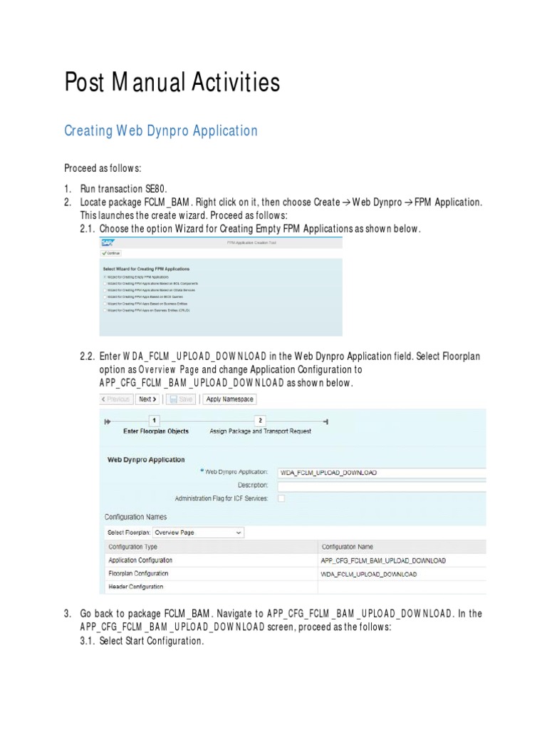 BAM Post Manual Activities | PDF