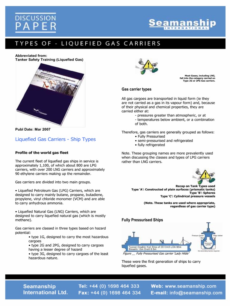Liquefied Gas Carriers - Ship Types | PDF | Liquefied Natural Gas ...