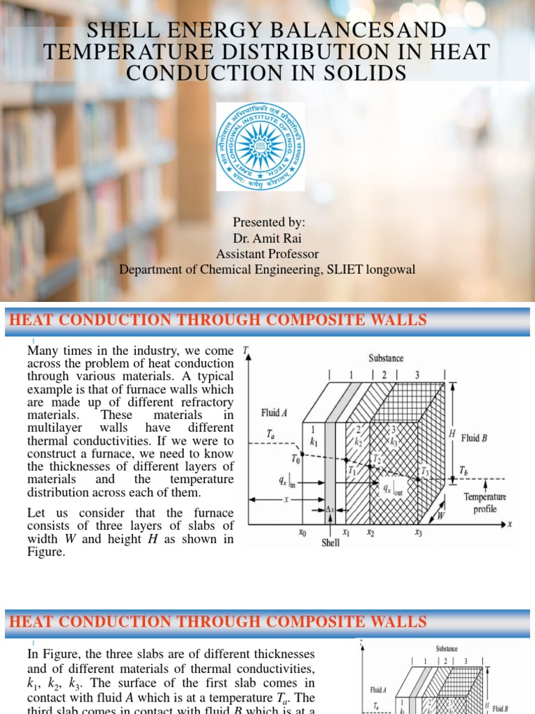 Shell Energy Balancesand Temperature Distribution in Heat Conduction in ...