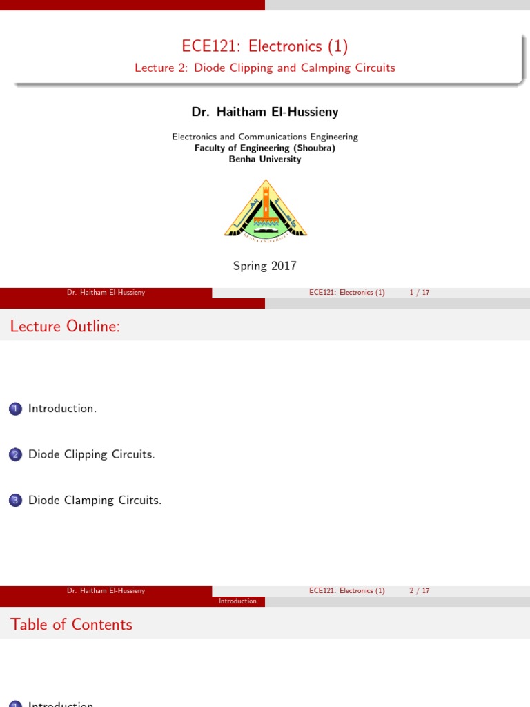 Diode Clipping & Clamping Circuits | PDF | Electronics | Electromagnetism
