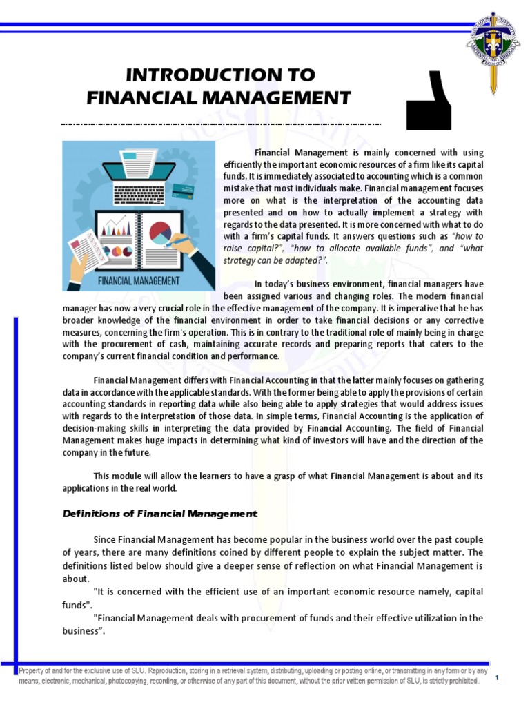 Fin Man - Module 1 | PDF | Mergers And Acquisitions | Investing