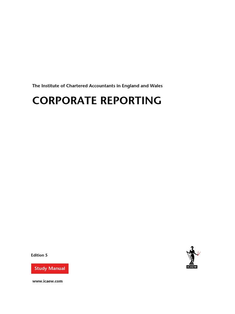 Corporate Reporting Manual Part 1 - Up To 2018 | PDF | Financial ...