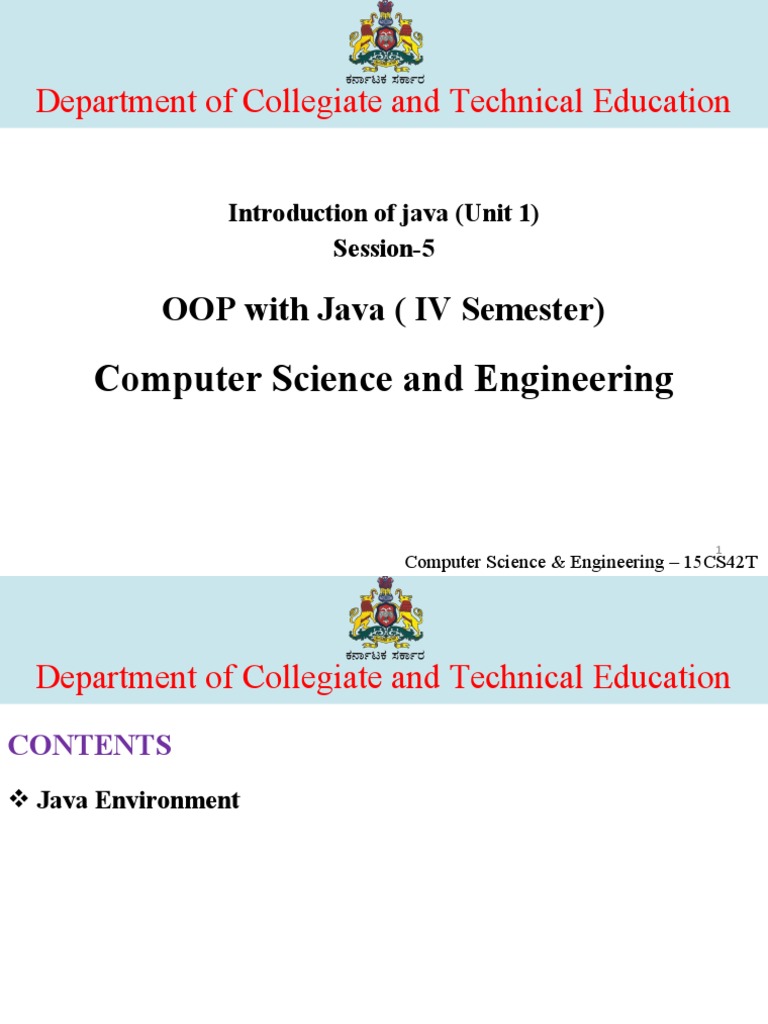 CSE 15CS42T U1 S4 PR | PDF | Java (Programming Language) | C++