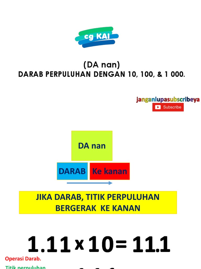 Darab Perpuluhan 10 100 1000 | PDF