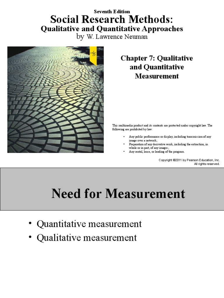 Chapter 07 - Qualitative and Quantitative Measurement - 7e | PDF ...
