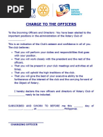 Script For Club Officer Install | PDF | Leadership