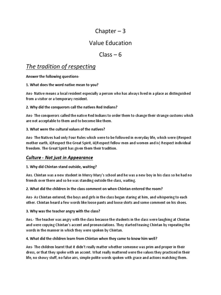 Values and Culture in Class 6 Education | PDF | Nationalism | Nation