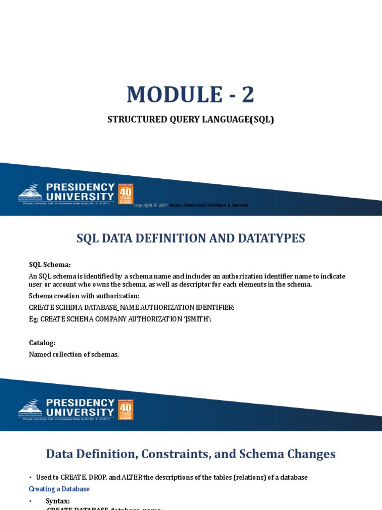 Module - 2 | PDF | Relational Database | Relational Model