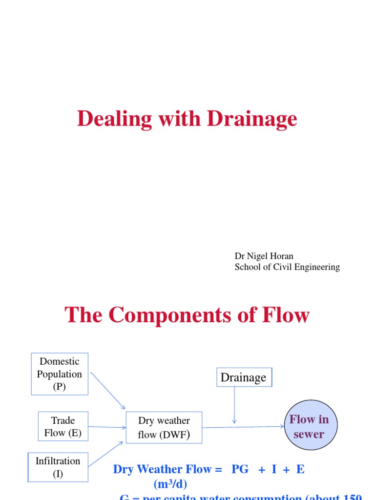 Lecture 5 - Dealing With Drainage | PDF | Combined Sewer | Sewage Treatment